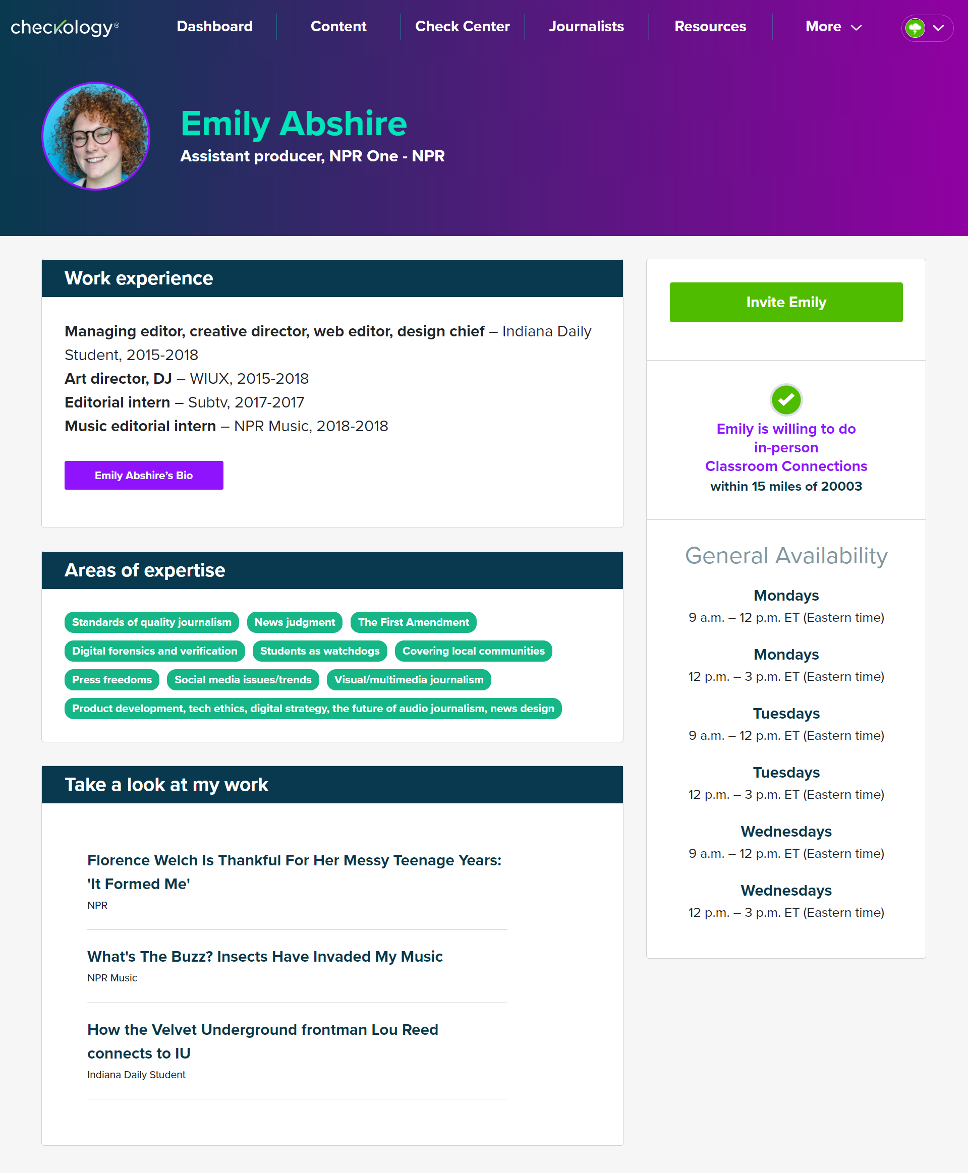 Journalist Visits (Newsroom to Classroom) – Checkology Help